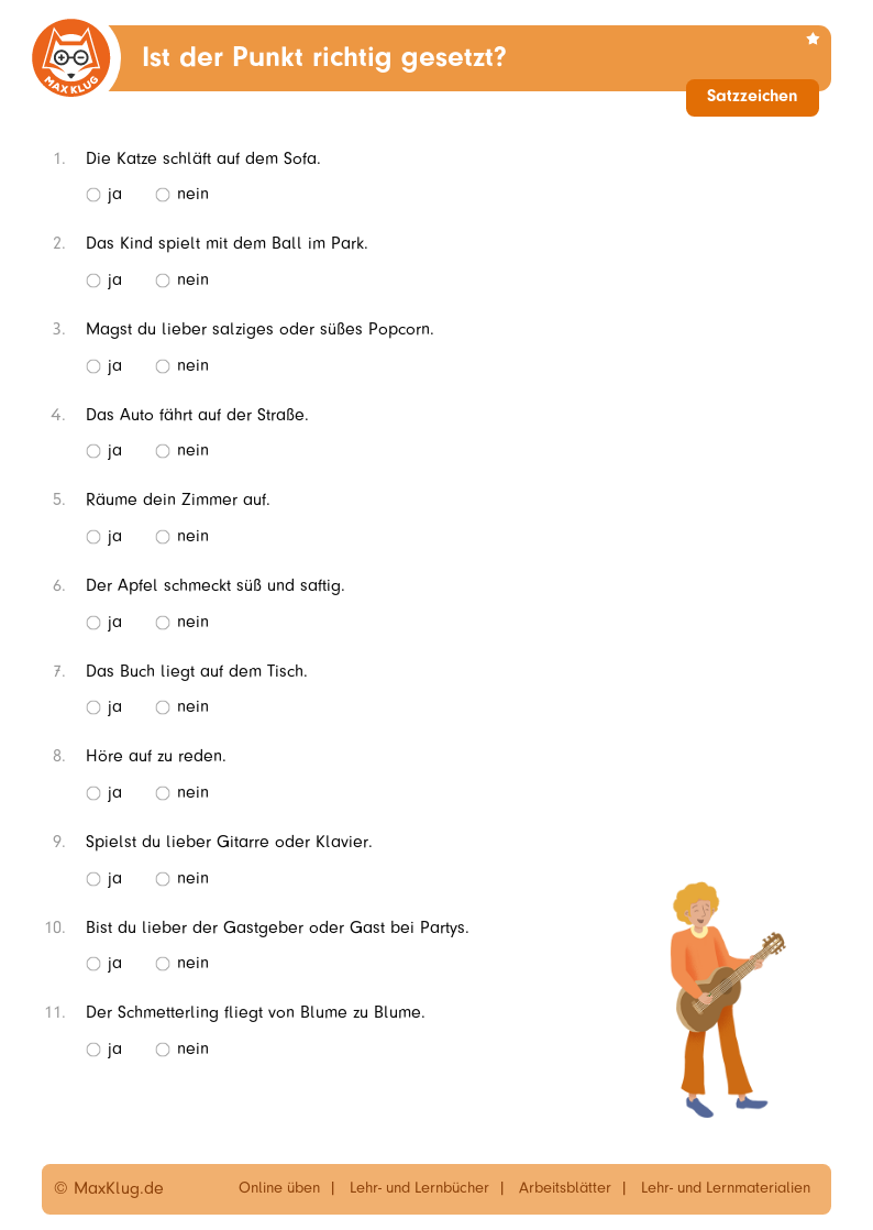 Ist der Punkt richtig gesetzt?