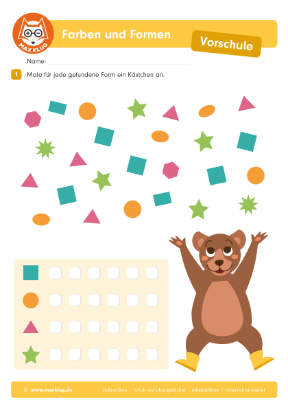 Arbeitsblätter | Farben und Formen