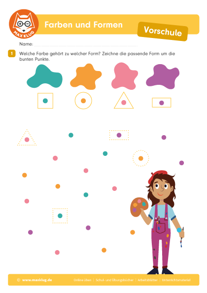 Arbeitsblätter | Farben und Formen