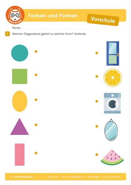 Arbeitsblätter | Farben und Formen