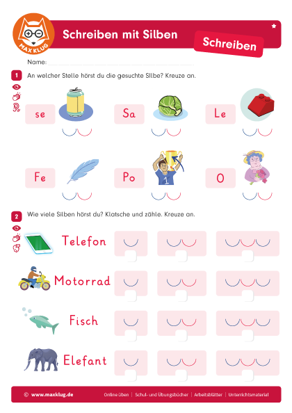 Silben hören und klatschen